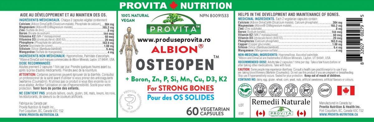 Osteopen™ Provita Nutrition - 60 Tablete | Produse Provita Nutrition